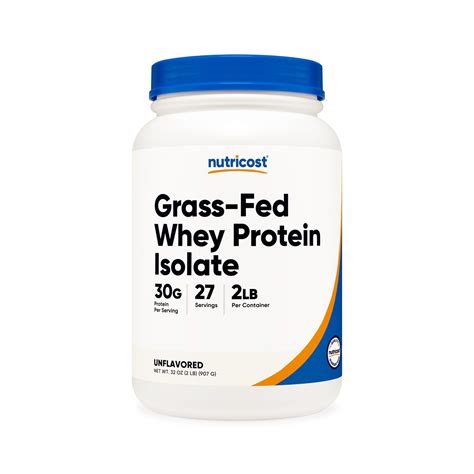 Grass Fed Whey Protein Isolate Powder Unflavored 2 Lb Fitnmeet