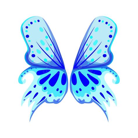 Iridescent Fairy Wings Cartoon Vector Illustration Stock Vector