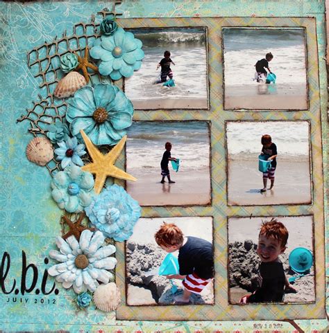 L B I Beach Scrapbook Layouts Cruise Scrapbook