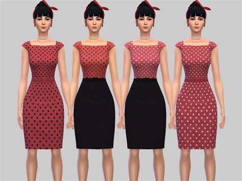 The Sims Resource Raxys Pin Up Dress Collection