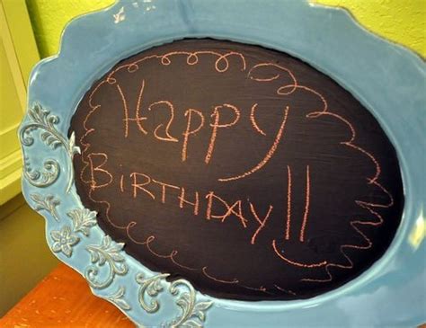 Chalkboard Platter For Craft Projects