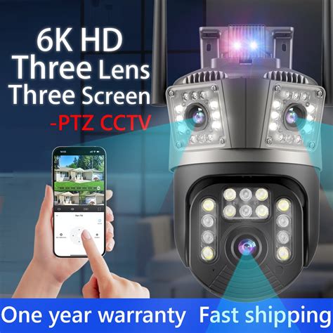 ANBIUX 12MP 6K PTZ IP Camera Three Lens Audio Outdoor WiFi Camera