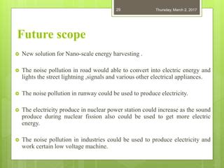 Usable Electricity Generation From The Random Noise PPT