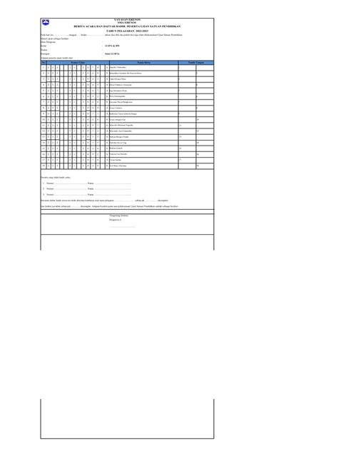 berita acara pas semester 2021 2022 pdf