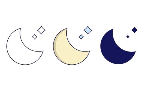 Ícone De Vetor De Lua Vetor Premium