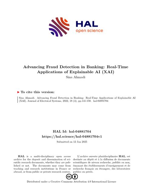 Advancing Fraud Detection In Banking Xai Pdf Credit Card