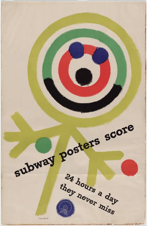 Subway Posters Score By Paul Rand Tony Scanlon Original Posters