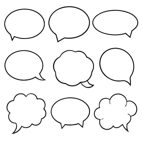 A Set Of Different Speech Bubbles Ideal For Adding Text Or Dialogue