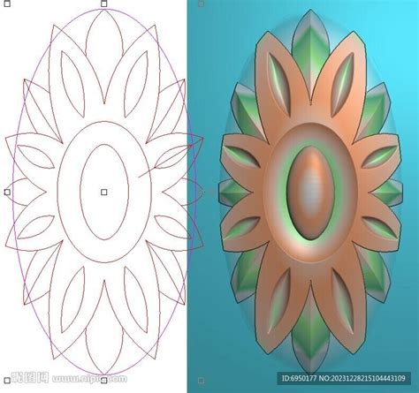 椭圆门花洋花贴花精雕图灰度浮雕设计图 图片素材 其他 设计图库 昵图网