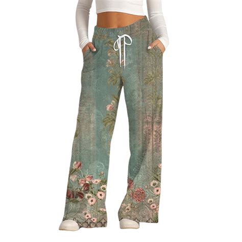 Bovemsi Wide Leg Pants Woman Womens Summer Leisure Fashion Lacing