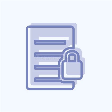 Icon Secure Document Suitable For User Interface Symbol Two Tone Style Simple Design Editable