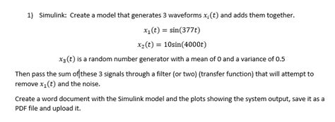 1 simulink create a model that generates 3