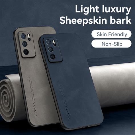 Oppo A Case Oppo A K A E A A K Phone Case Sheepskin Leather Soft Silicone Camera