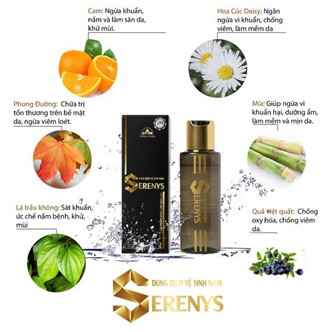 Dung Dịch Vệ Sinh Nam Giới SERENYS Kháng khuẩn Khử mùi vùng kín Sạch