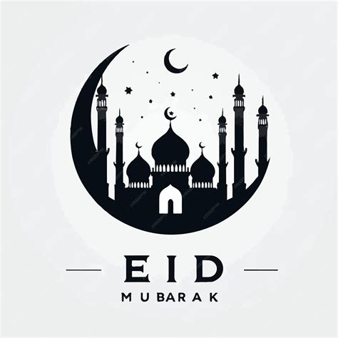Premium Vector Mosque Silhouette Vector Illustration Eid Mubarak
