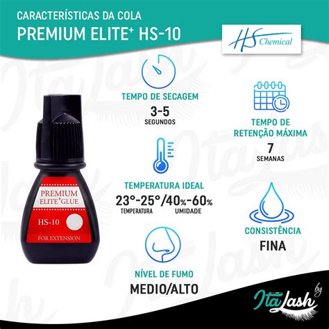 Cola alongamento cílios Premium Elite Glue Hs ml ITALASH