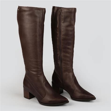 Bota Tanara Cano Alto Feminina Marrom Netshoes