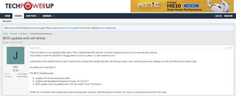 Motherboard Bios Could Cause Gpupsu Coil Whine Good To Know Rintel