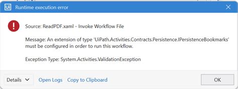 Runtime Execution Error Invoke Workflow File Action Center UiPath Community Forum