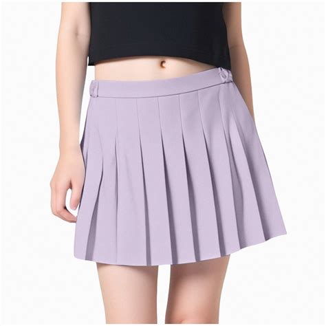 Caicj98 Girl Tennis Skirt Plaid Mini Skirt With Shorts Girl Uniform