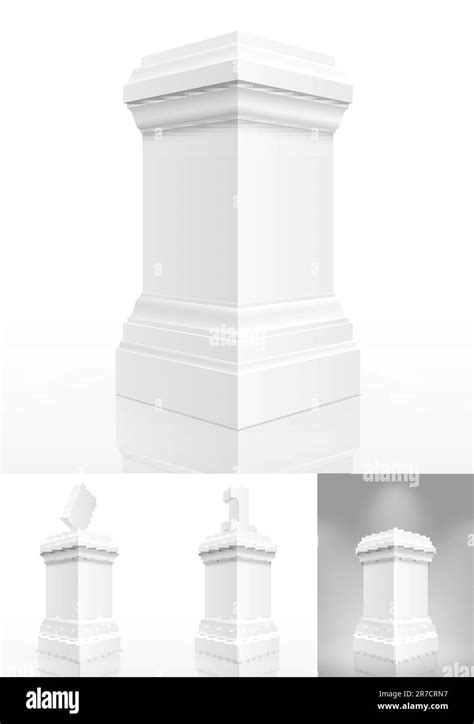 White Column Isolated On Stock Vector Images Alamy