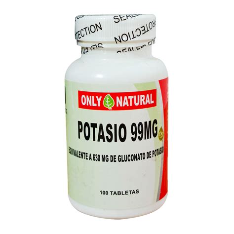 Potasio 99mg Tabletas X 100 Only Natural El Arbolito