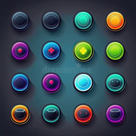 Element Round Game Button Ai Generated Stock Image Image Of Interface