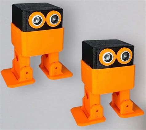Auto Botix Orange Dancing Bot 3d Printed Diy Kit For Educational