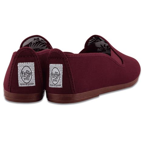 Mens Maroon Arnedo Slip On Plimsoll Flossy Shoes