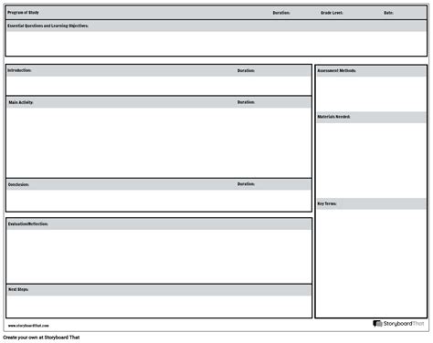 Plán Lekce Storyboard By Cs Examples