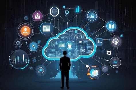 Ai Big Data And Business Analytics Icons Represent The Integration Of Advanced Premium Ai