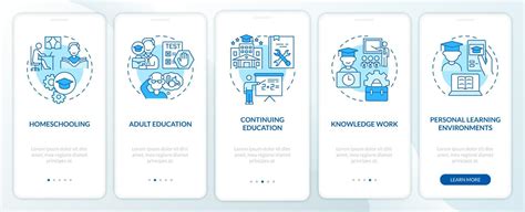 Lifelong Learning Contexts Blue Onboarding Mobile App Screen