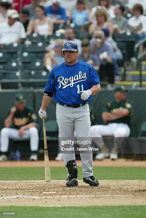 Kansas City Royals Matt Stairs At Bat During Spring Training Game Vs