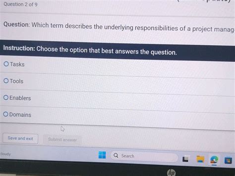 Question Which Term Describes The StudyX