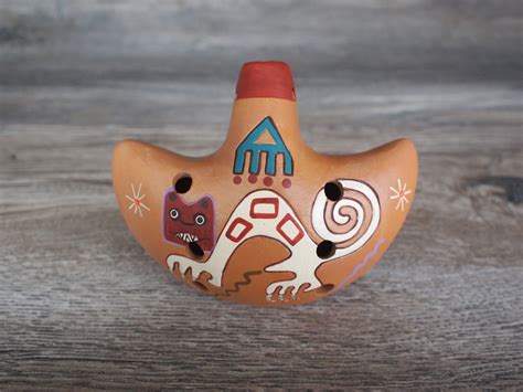 Ocarina Axe Feline Nazca Culture Flute Native Flute Store