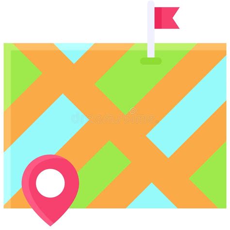 Pin And Flag On Map Icon Location Map And Navigation Vector Stock Vector Illustration Of