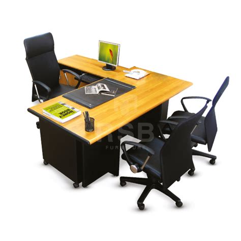 โต๊ะทำงานผู้บริหาร ไซด์บอร์ดข้าง ตู้ลิ้นชักล้อเลื่อน ขนาด 180 X 90 Cm รหัส 3774 โต๊ะทำงาน