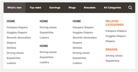 Menu Long Horizontal Submenu User Experience Stack Exchange
