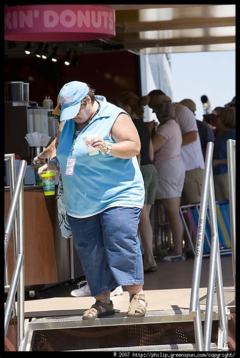 Photograph By Philip Greenspun Fat Woman Dunkin Donuts