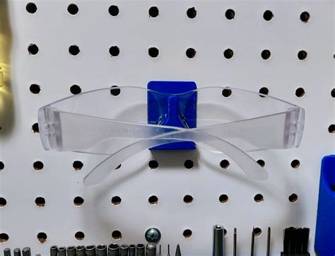 Pegboard Safety Glasses Holder By Blackcrow Download Free Stl Model