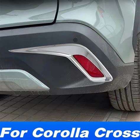 For Toyota Corolla Cross 2022 2023 Accessories Front Rear Fog Lights Cover Frame Trim Abs Chrome