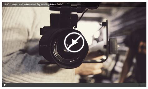 Html5 Unsupported Video Format Try Installing Adobe Flash In Chrome