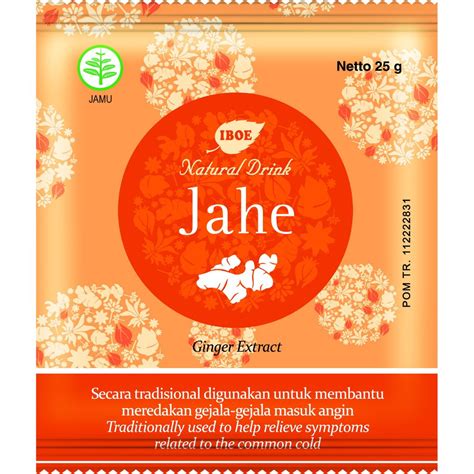 Jamu Iboe Natural Drink Jahe 5ct 25 Gr