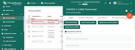 TA692FC L 5 868 Thermostat Demo Device Profile Usage Using Avantec