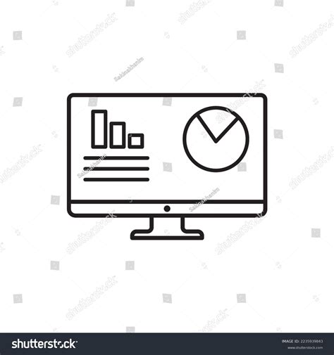 Dashboard Admin Line Icon Simple Outline Stock Illustration 2235939843