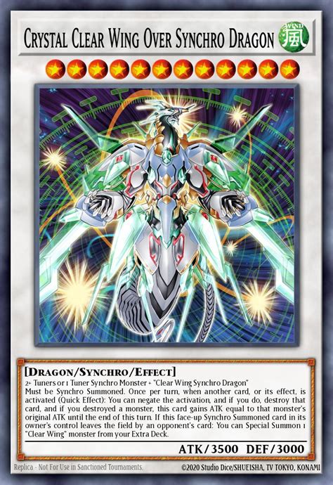 Crystal Clear Wing Over Synchro Dragon Yu Gi Oh Card Database Ygoprodeck
