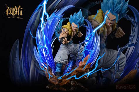 1 6 Scale Super Saiyan Blue Gogeta With LED Dragon Ball Resin Statue