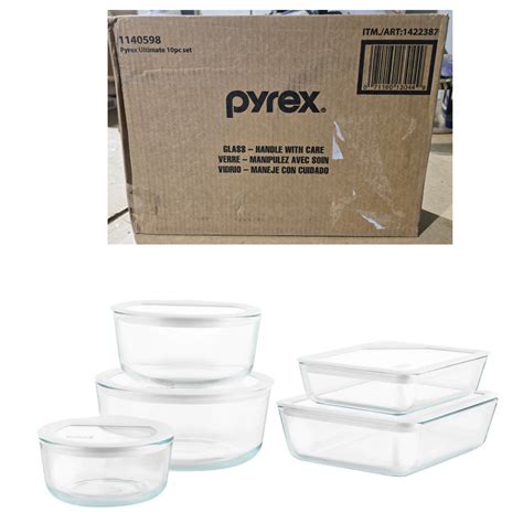 Pyrex 10 Piece Ultimate Glass Food Storage Set 2nd City Liquidators Llc