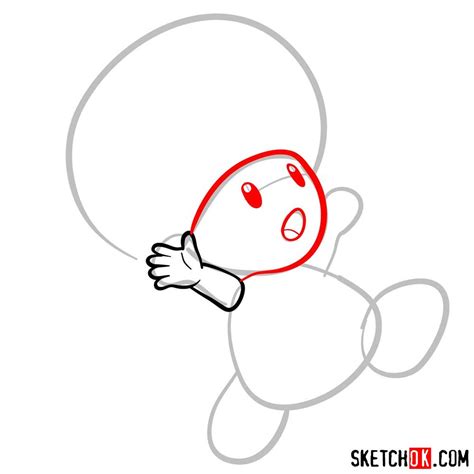 How To Draw Toadette From Super Mario Games Sketchok Easy Drawing Guides