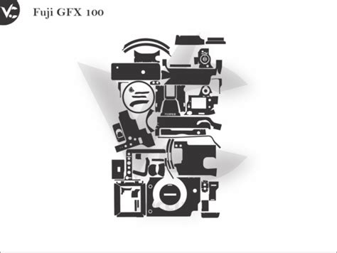Fuji Gfx 100 Wrap Skin Cut Template Vectorgi Digital Market